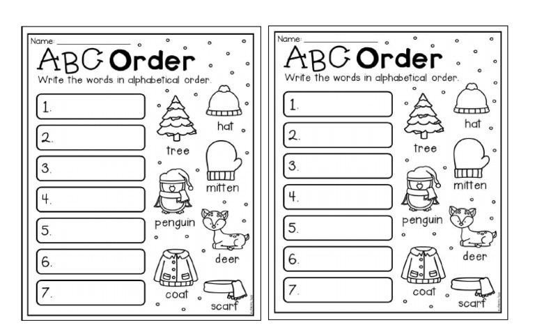 Alphabetical Order Worksheet | PDF