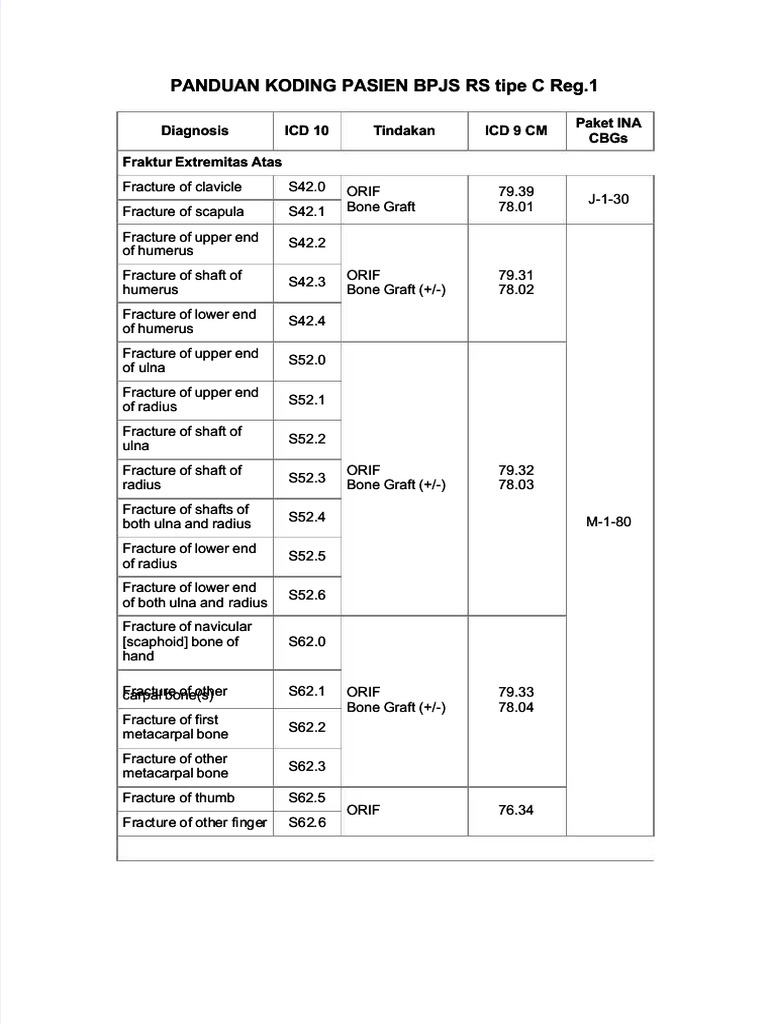 PDF Koding Ina Cbgs Rs Orthopedi - Compress | PDF