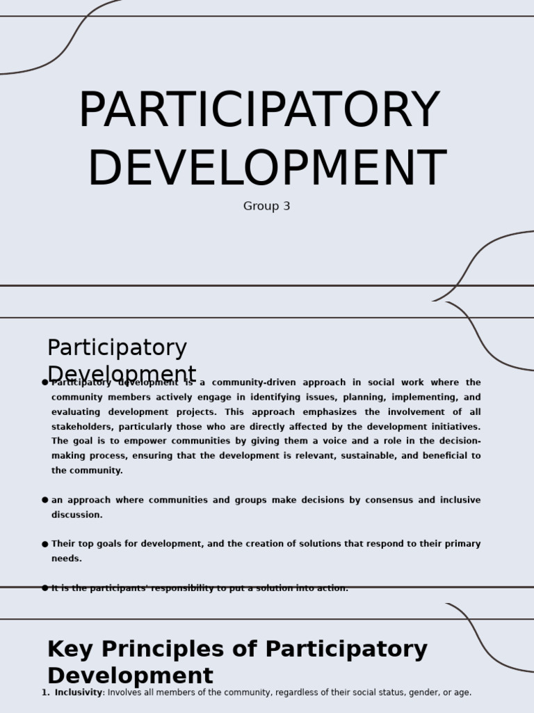 Participatory and Sustainable Development | PDF