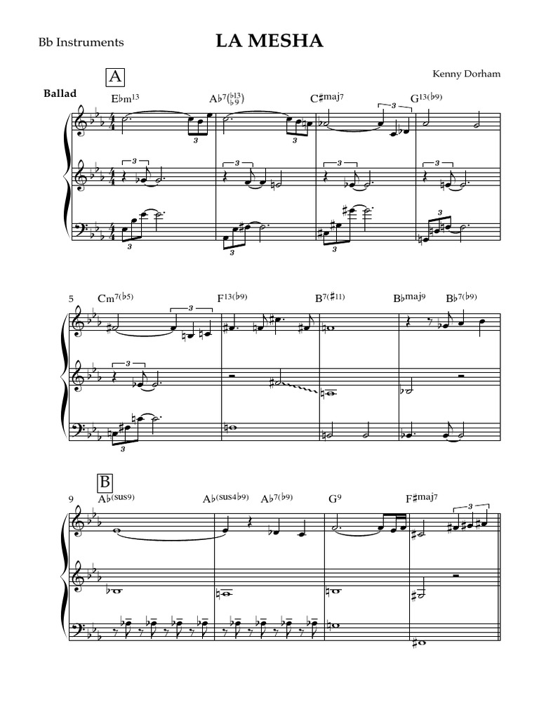 LA MESHA - BB Instruments | PDF