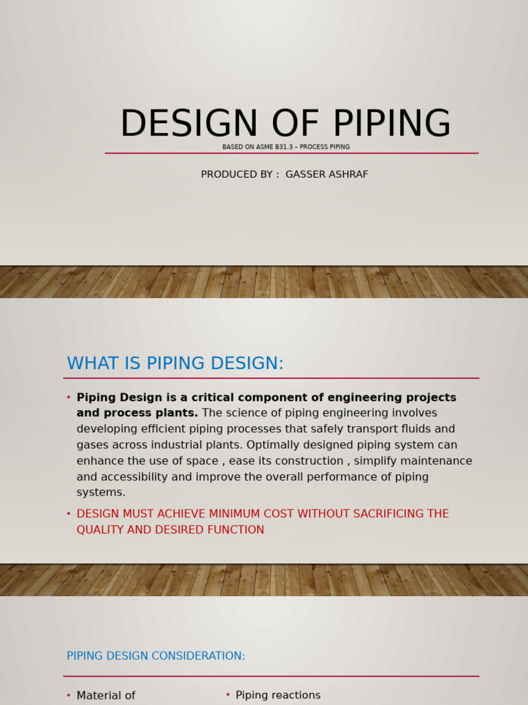 Design of piping | PDF