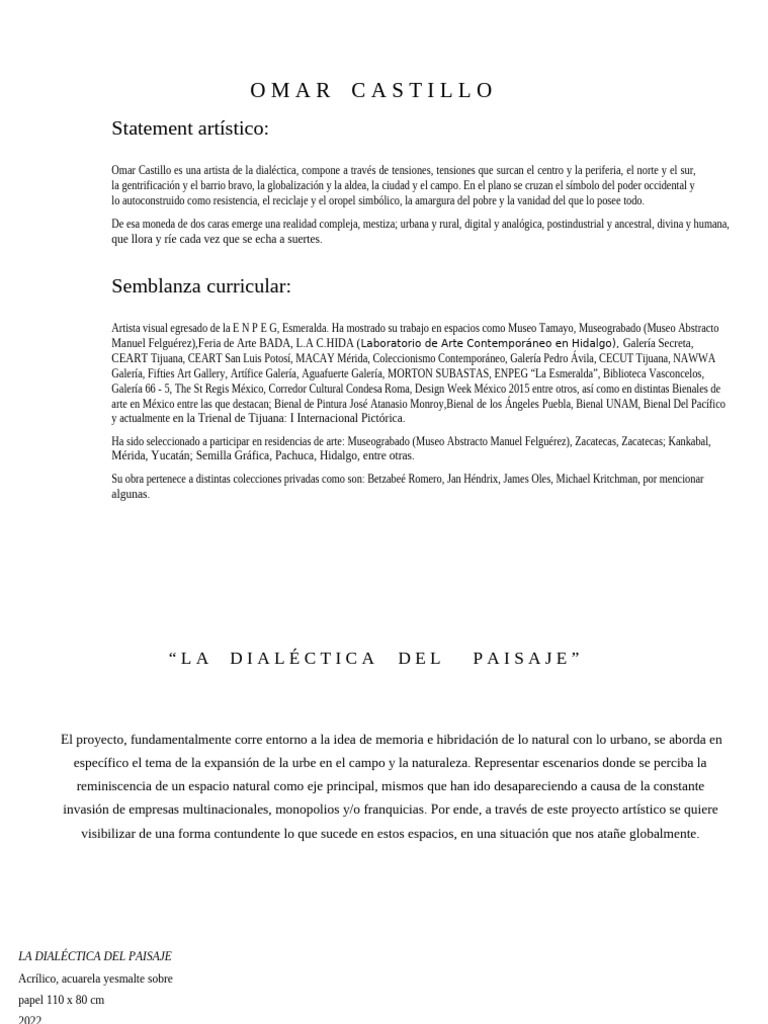 Omar Castillo - Dossier | PDF