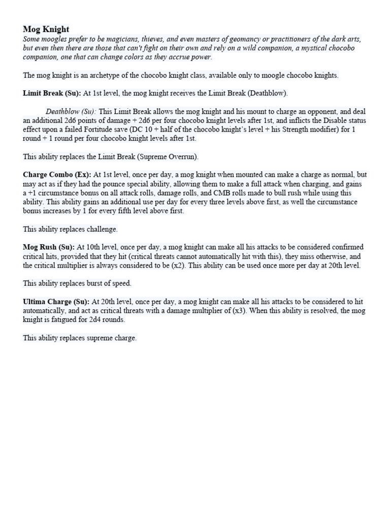 Mog Knight | PDF