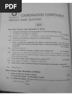 Coordination Compounds Pyq Class 12 | PDF