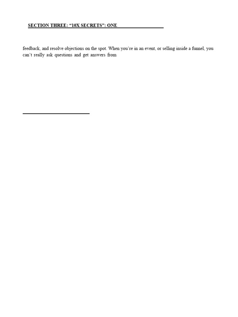 Expert Secrets Section Three | PDF