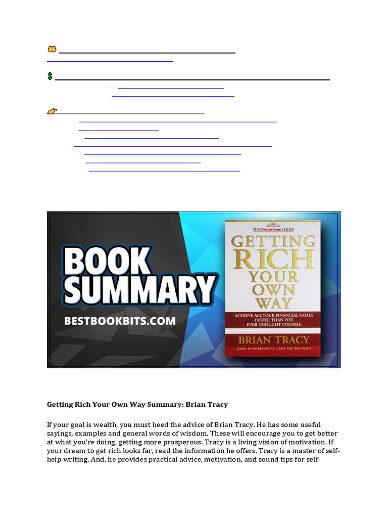 Getting Rich Your Own Way | PDF