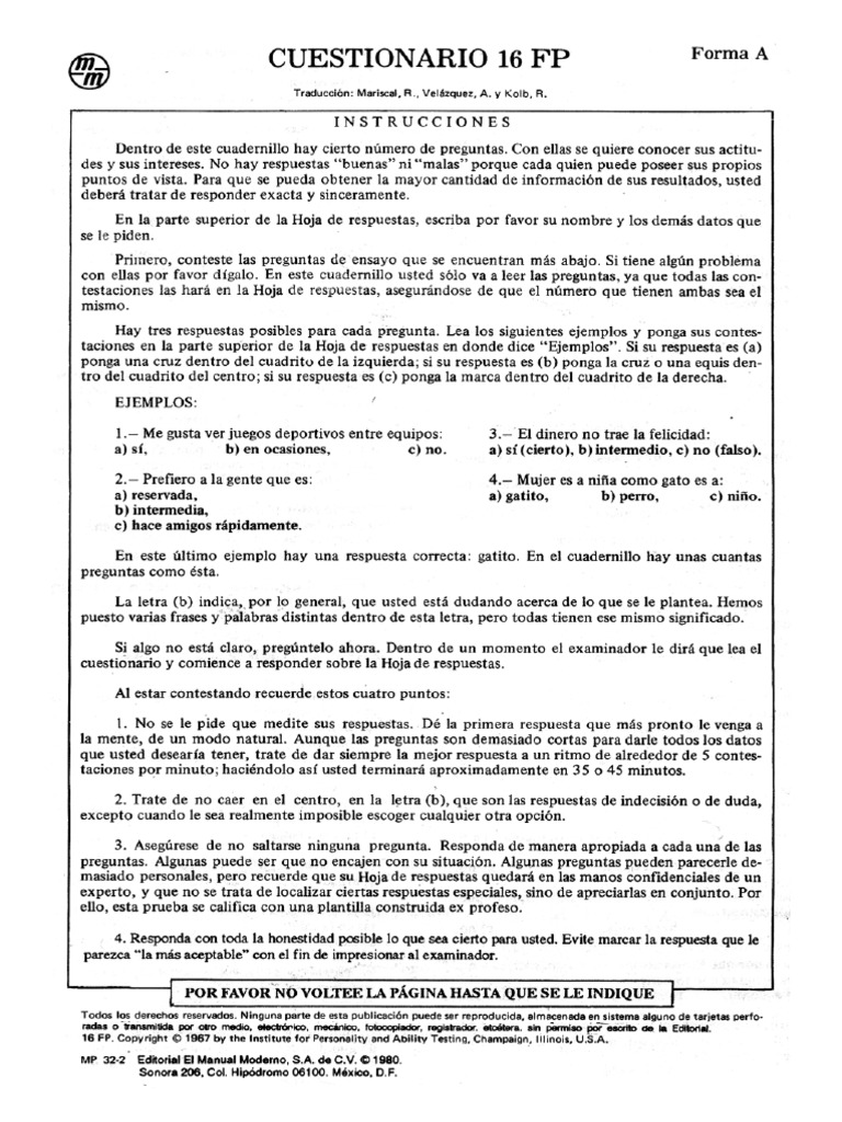 Cuestionario 16 FP | PDF