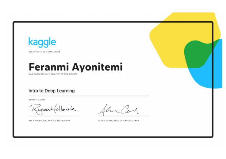 Feranmi Oyedare - Intro To Deep Learning | PDF