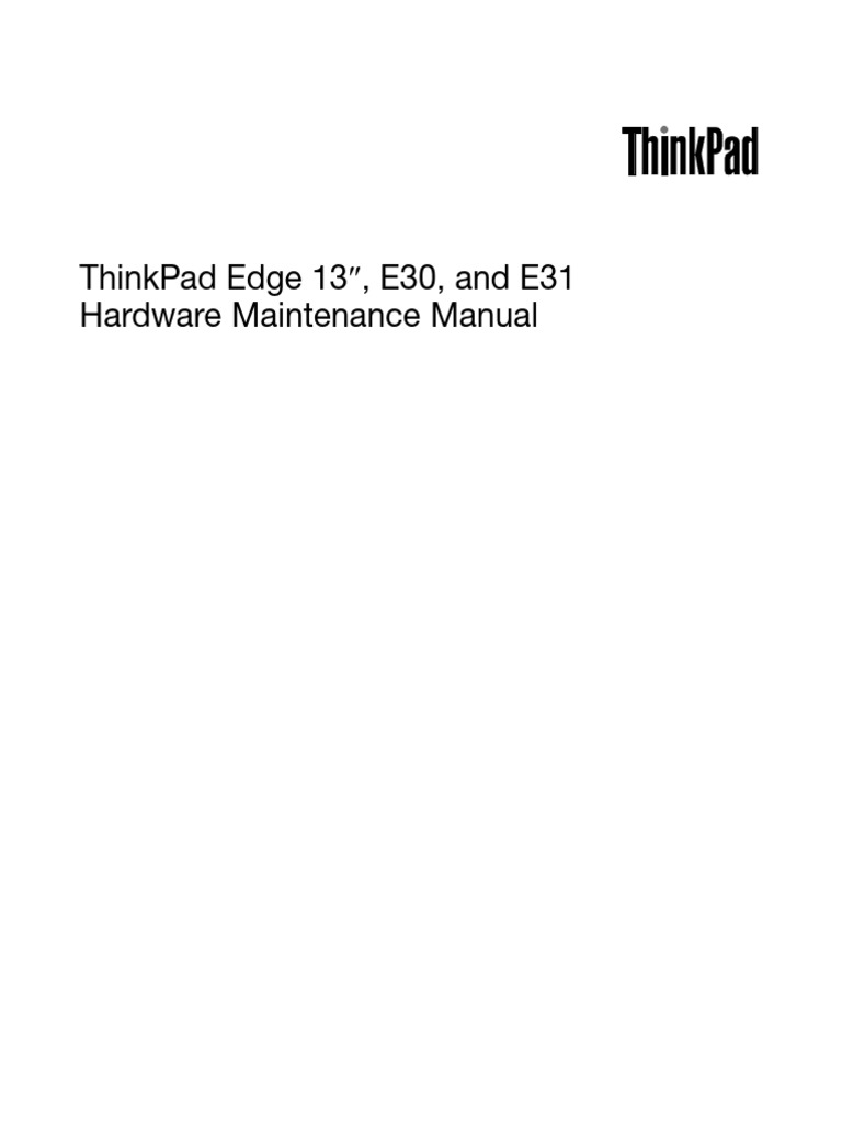 Thinkpad Edge13 E30 E31 | PDF