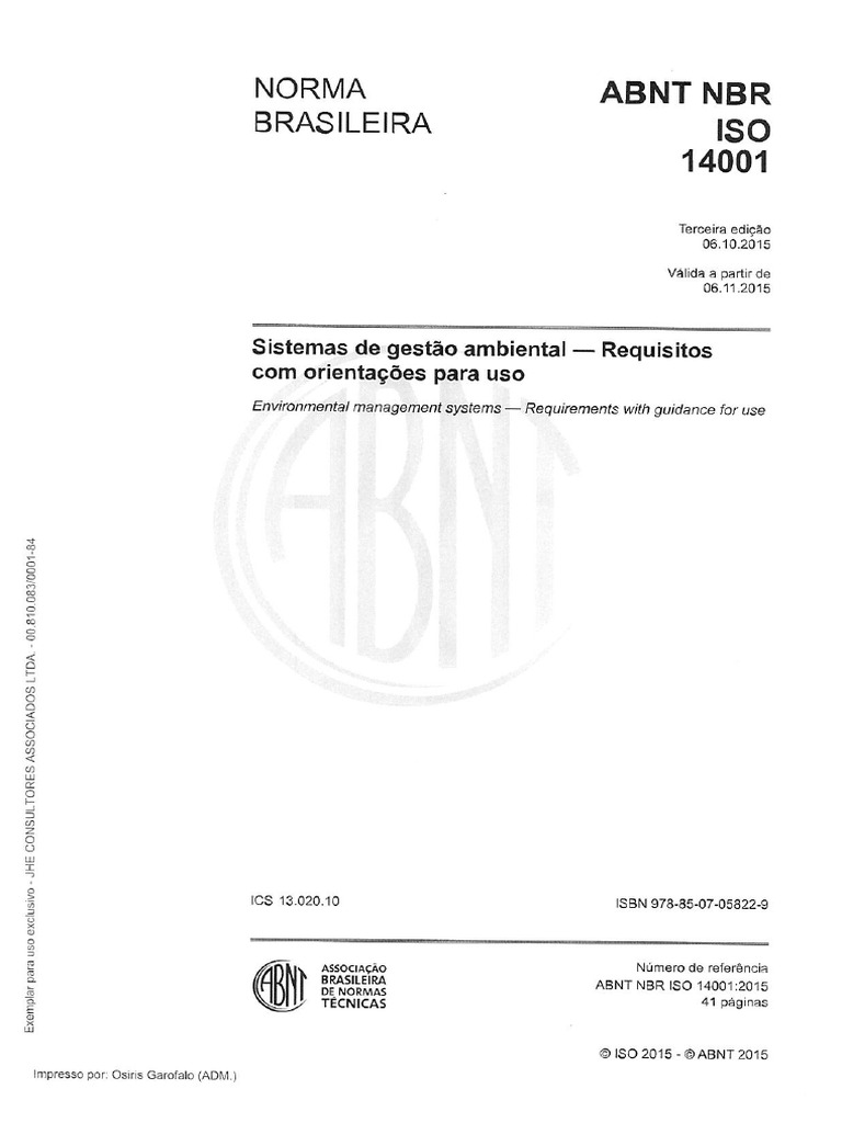 NBR Iso 14001 | PDF