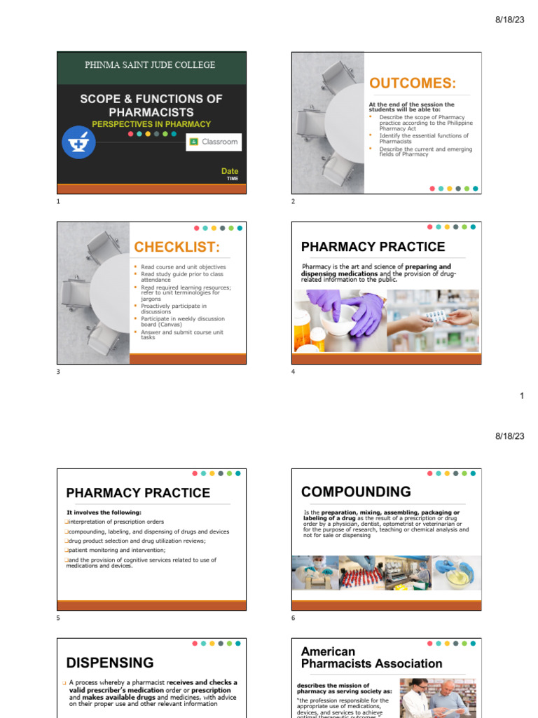 2 - Scope - Essential Functions of Pharmacists | PDF 2 - Scope - Essential Functions of Pharmacists | PDF