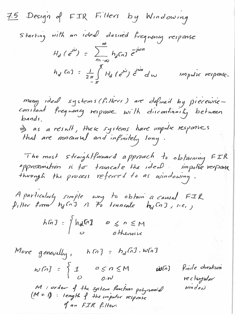 DSP ch7 FIR Filter Design-New | PDF