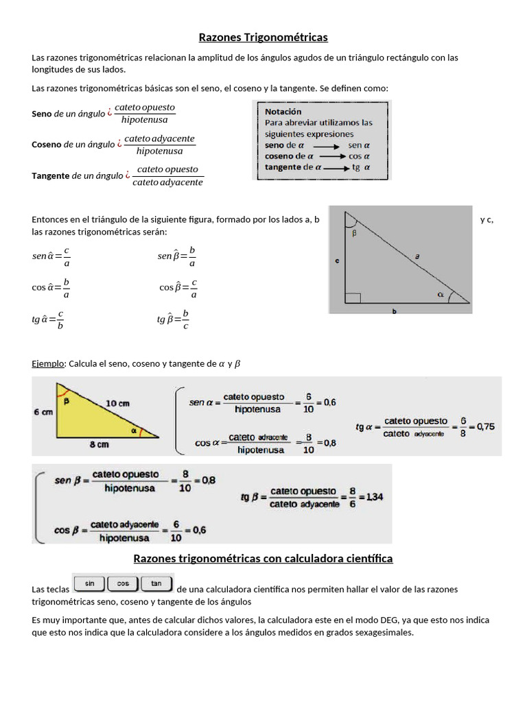 Razones Trigonometricas | PDF
