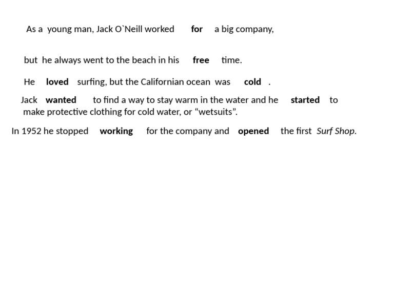 As A Young Man Jack Oneill Worked | PDF
