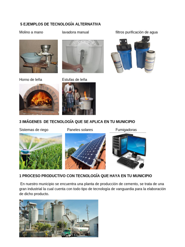 5 ejemplos de tecnología alternativa | PDF