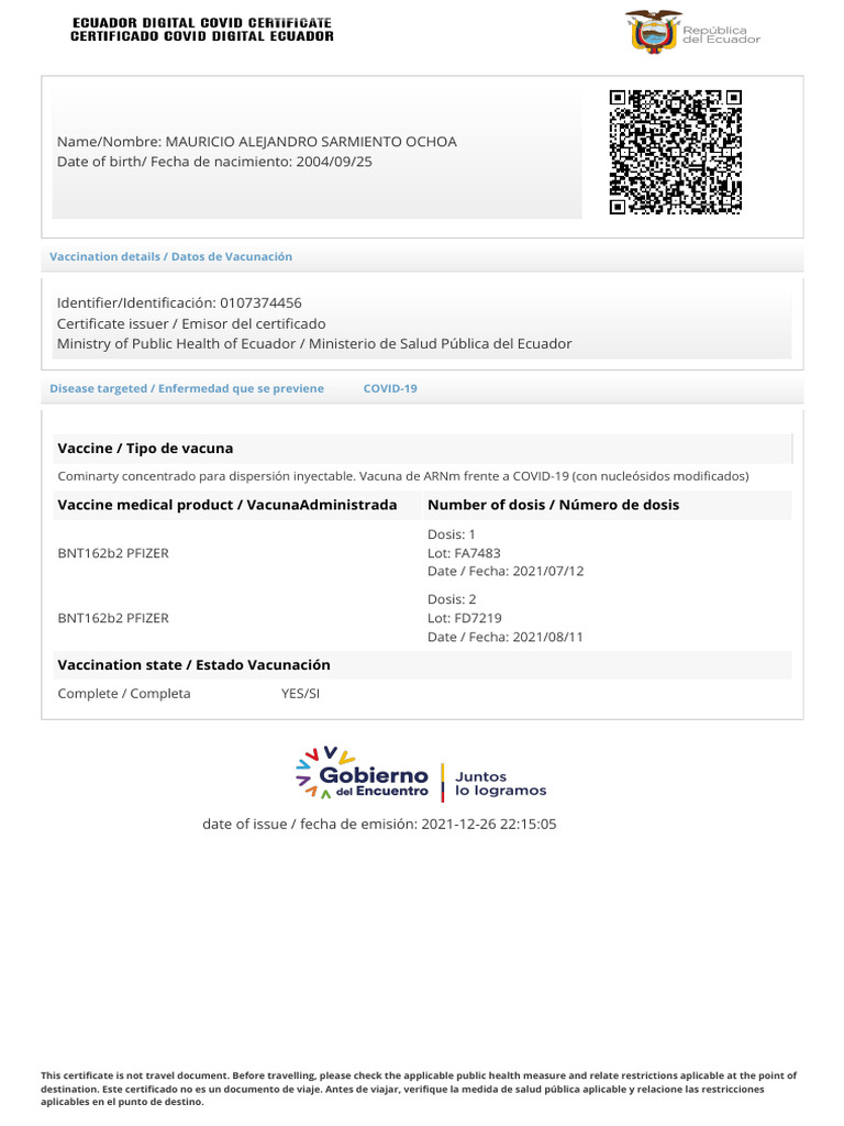 MSP HCU Certificadovacunacion14533225 | PDF