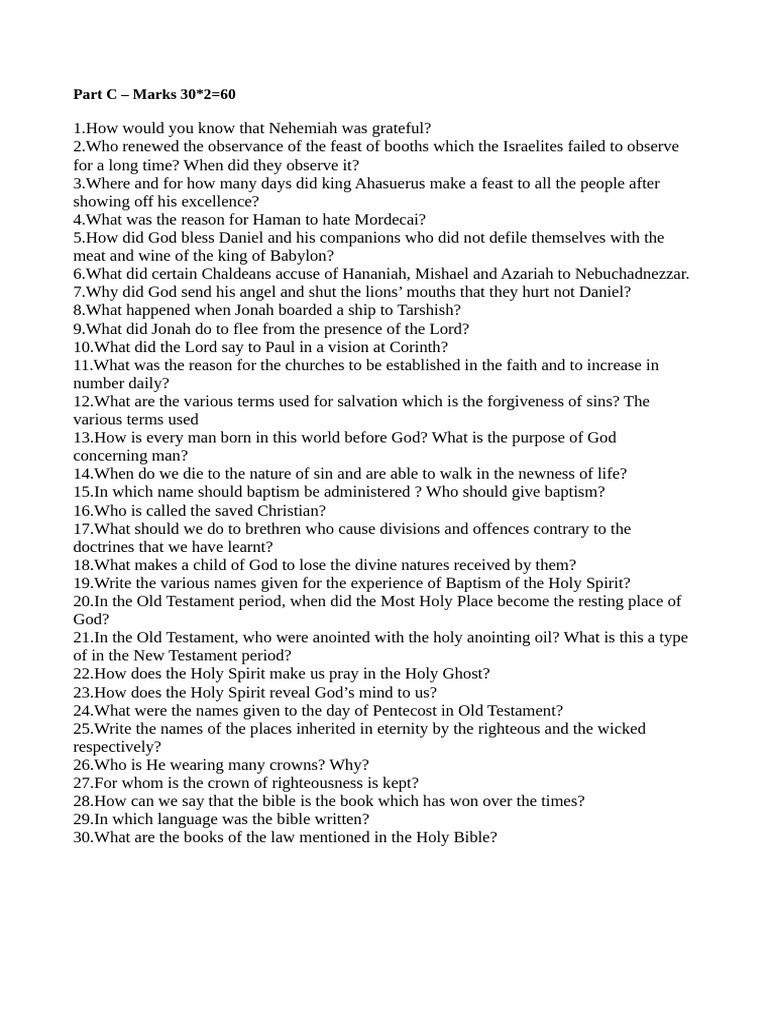 Ezra 2marks Question 2nd Revision in English | PDF