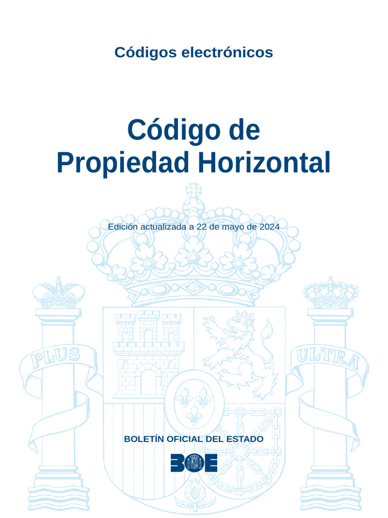 BOE-015 Codigo de Propiedad Horizontal | PDF