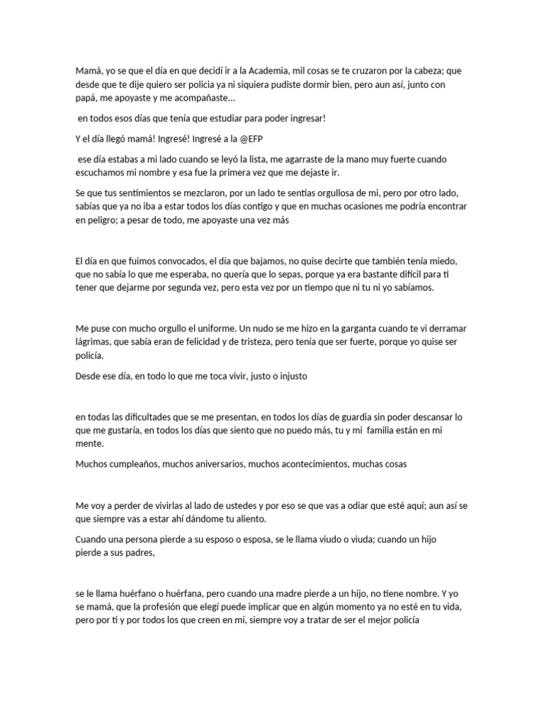 Carta A Mama Pdf