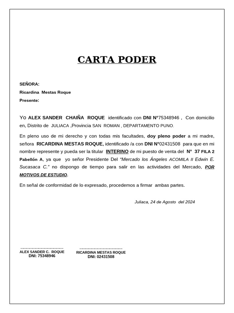 Carta Poder | PDF