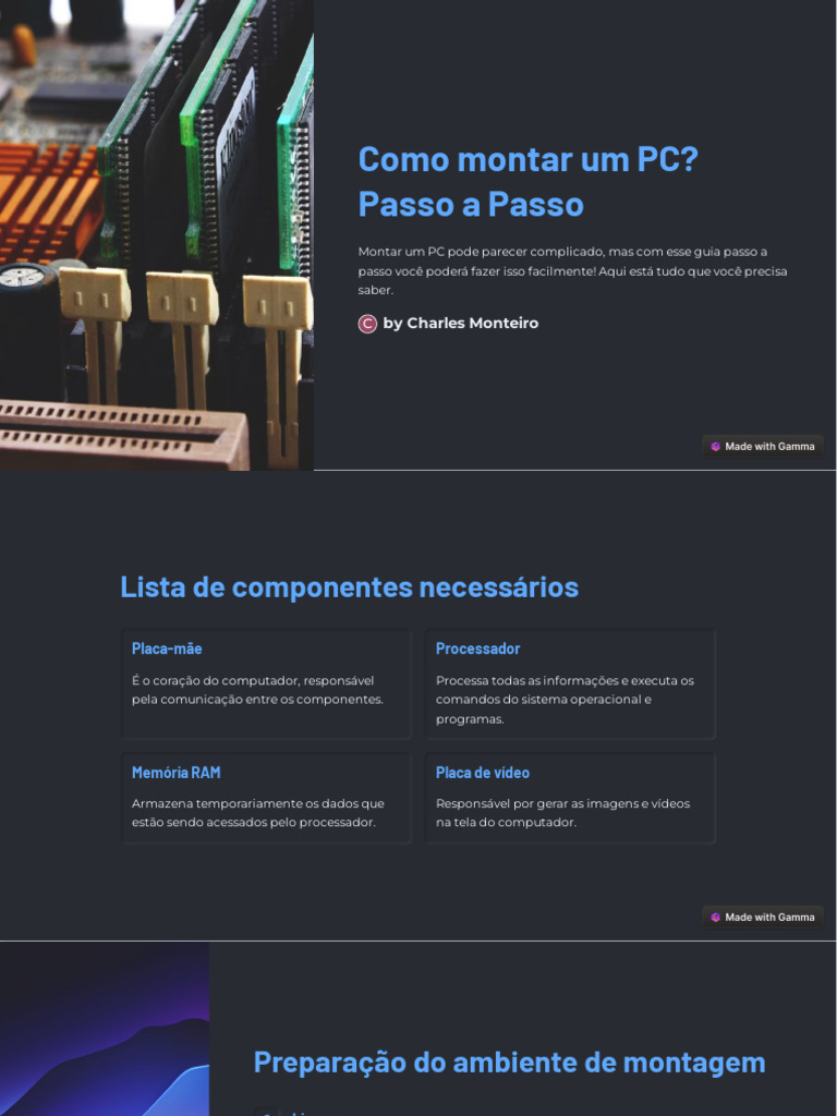 Como Montar Um PC Passo A Passo | PDF