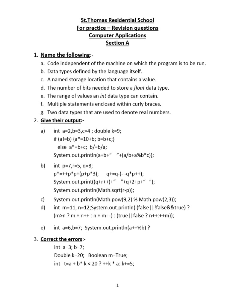 Ninth - Sample-First Term | PDF | Data Type | Boolean Data Type