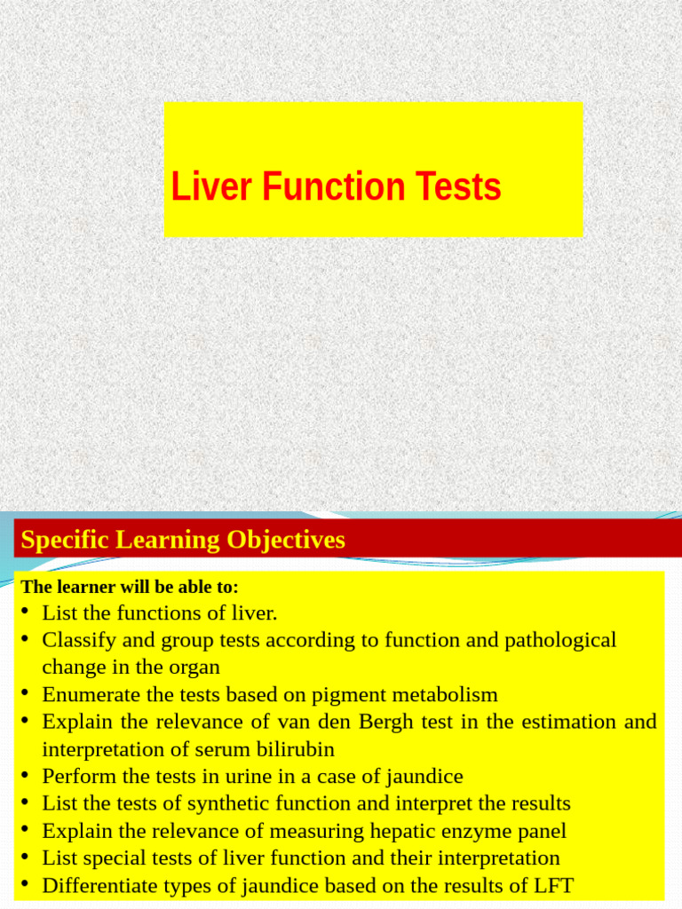 Liver Function Tests | PDF