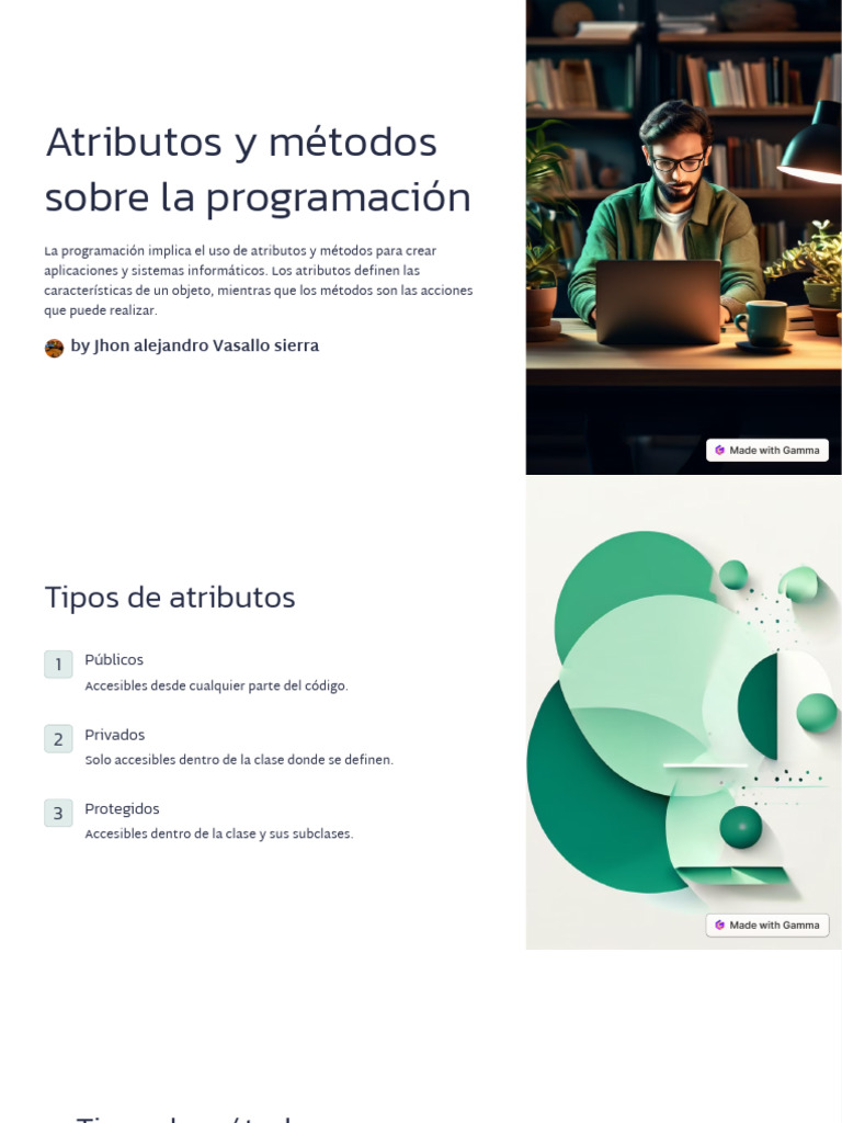 Atributos y Metodos Sobre La Programacion | PDF