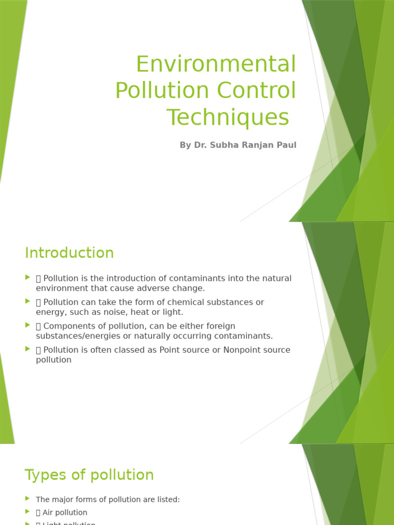 Environmental Air Pollution Control Techniques | PDF