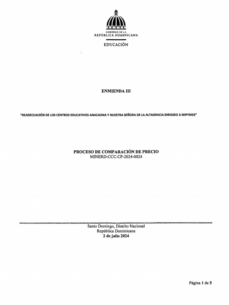 Enmienda 3 Minerd-Ccc-Cp-2024-0024 | PDF