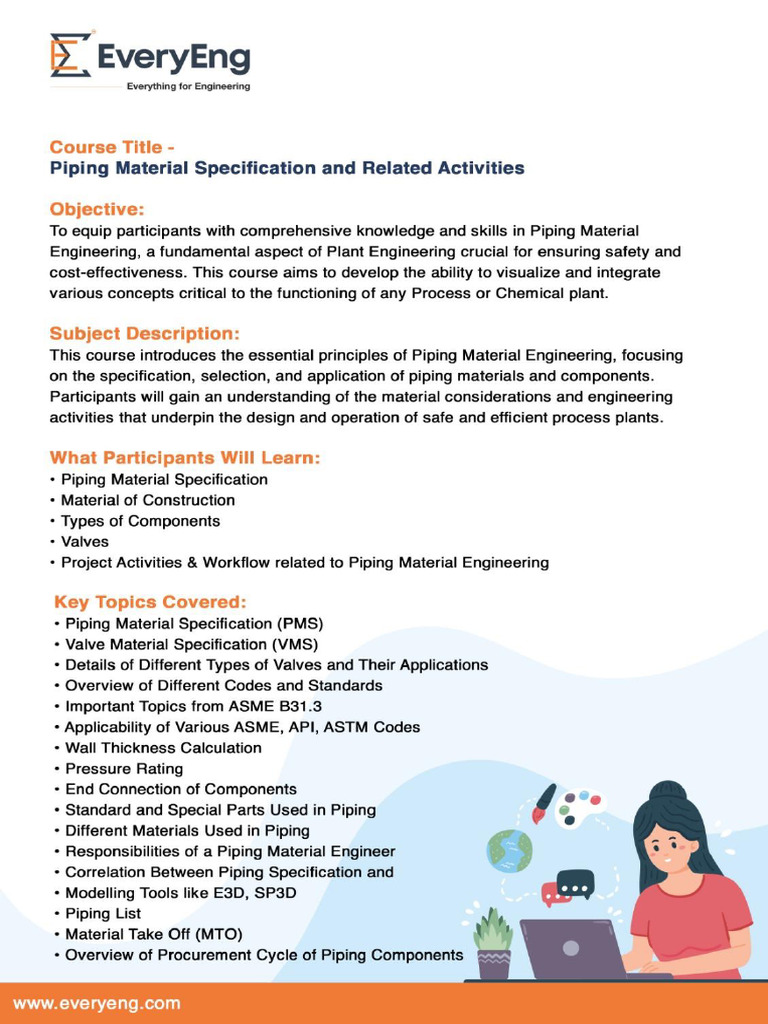 EE Piping Specific Material SYLLABUS | PDF