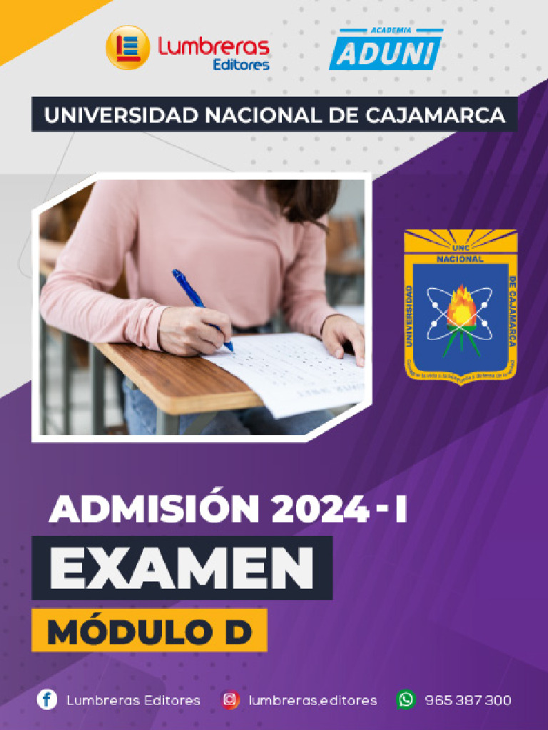 Ex - Adm - Unc 2024-I - Mod D | PDF