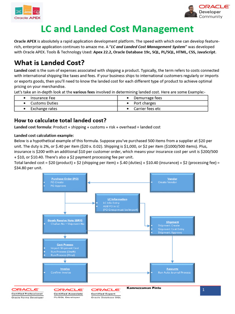 LC and Landed Cost Management | PDF
