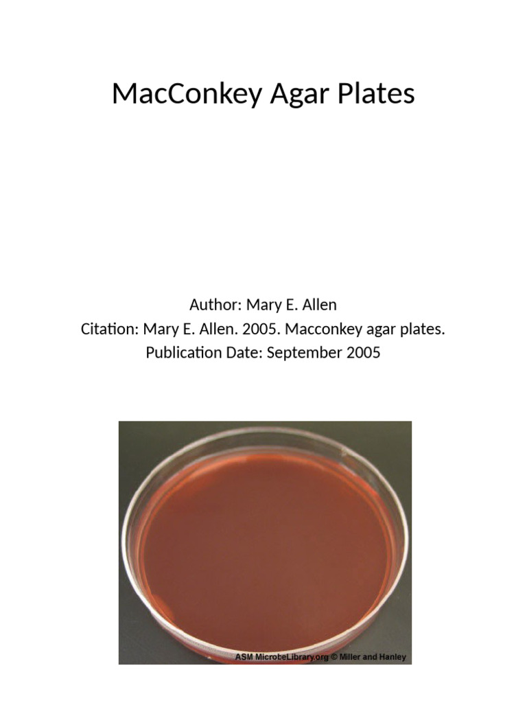 Macconkey Agar Plates | PDF