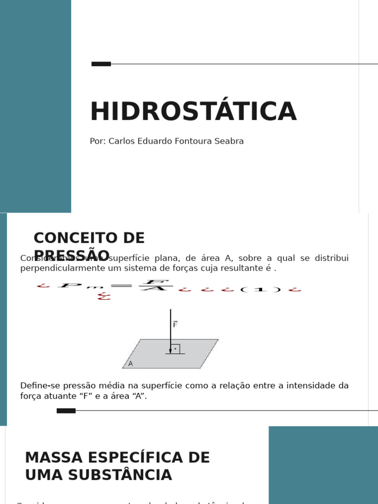 Slide Hidrostática | PDF