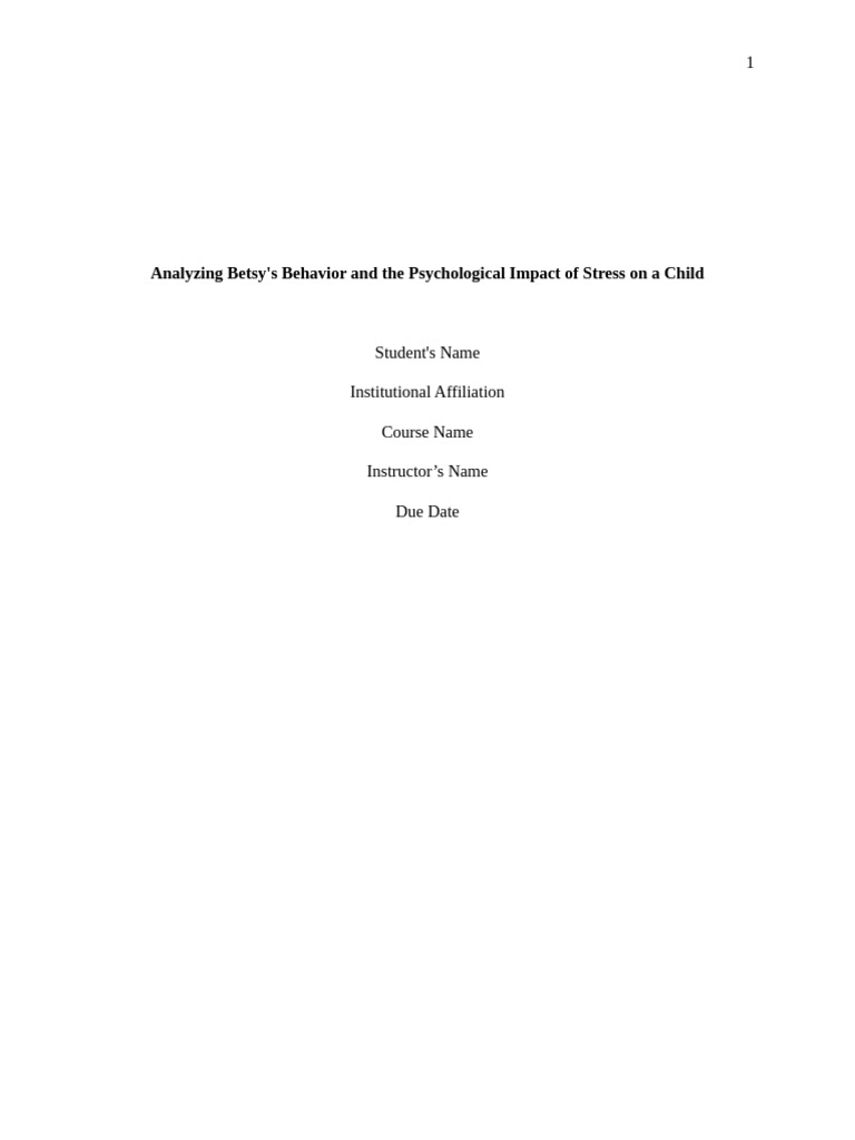 Early Brain Development and Adverse Childhood Experiences (ACEs) | PDF