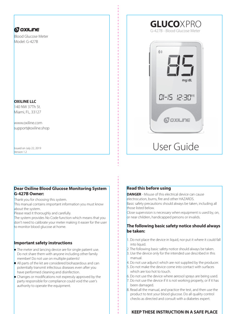 Gluco X PRO Manual | PDF