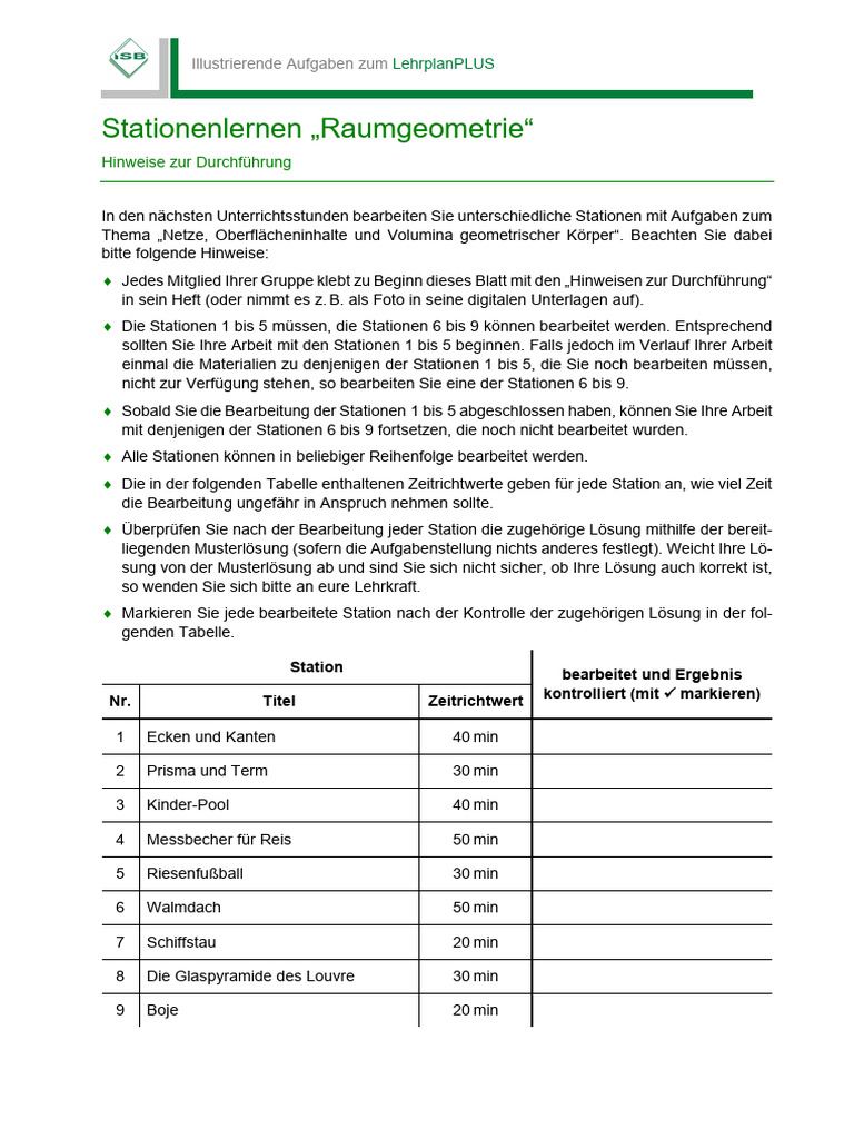 Hinweise Zur Durchfuehrung Schueler | PDF