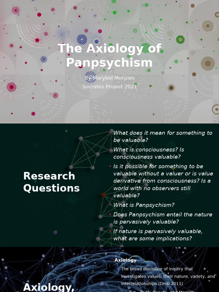 The Axiology of Panpsychism Presentation | PDF