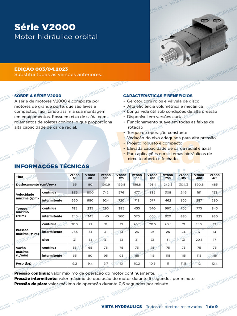 Vista Motor Orbital V2000 | PDF