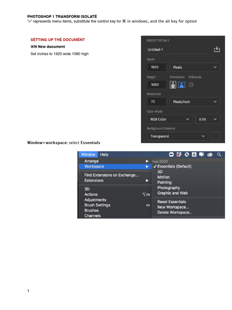 Photoshop 1 Transform Isolate | PDF | Adobe Photoshop | Finance & Money ...