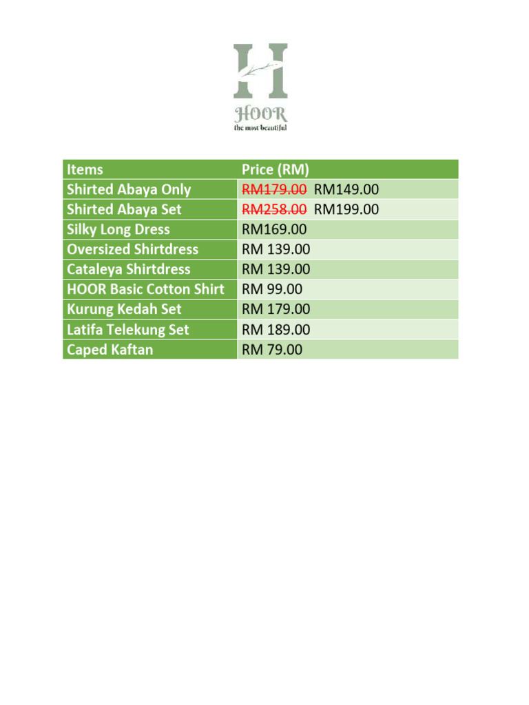 Pasar Seloka Event - Price List | PDF