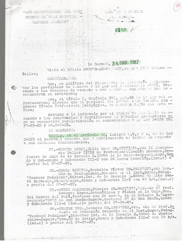 RD #190-1987 Ubicar | PDF