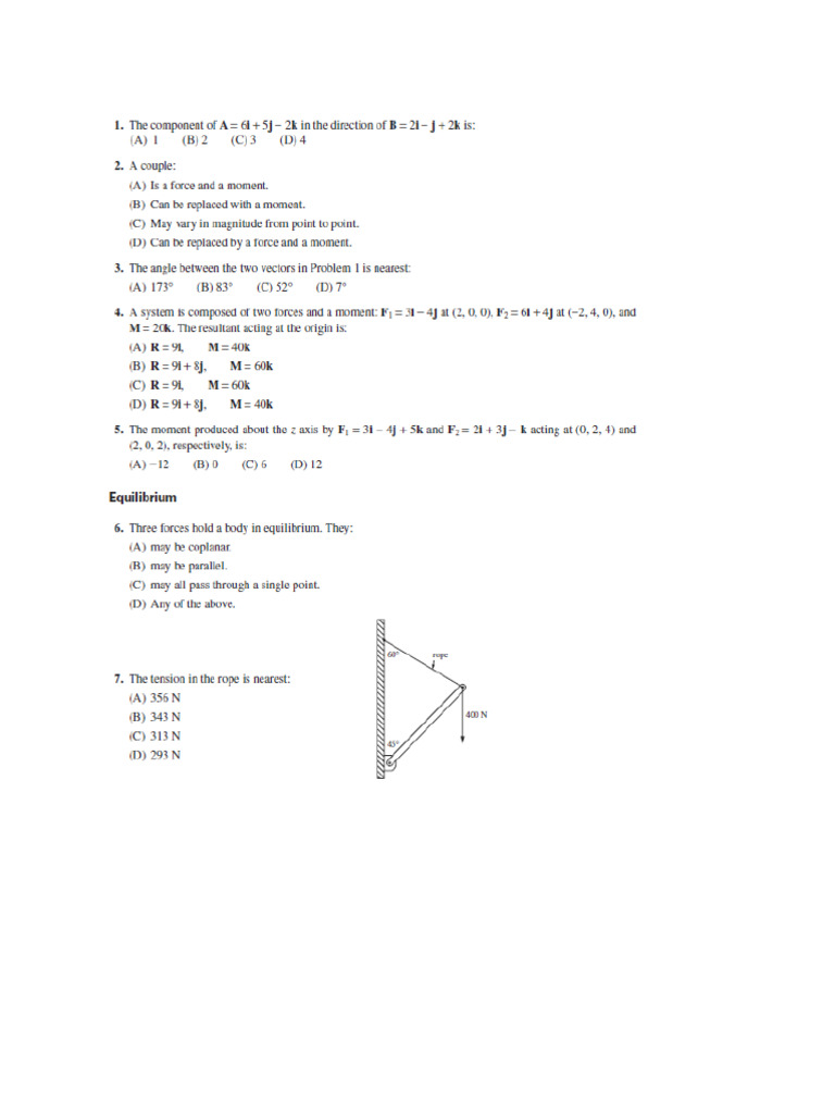 Static Exam Question | PDF