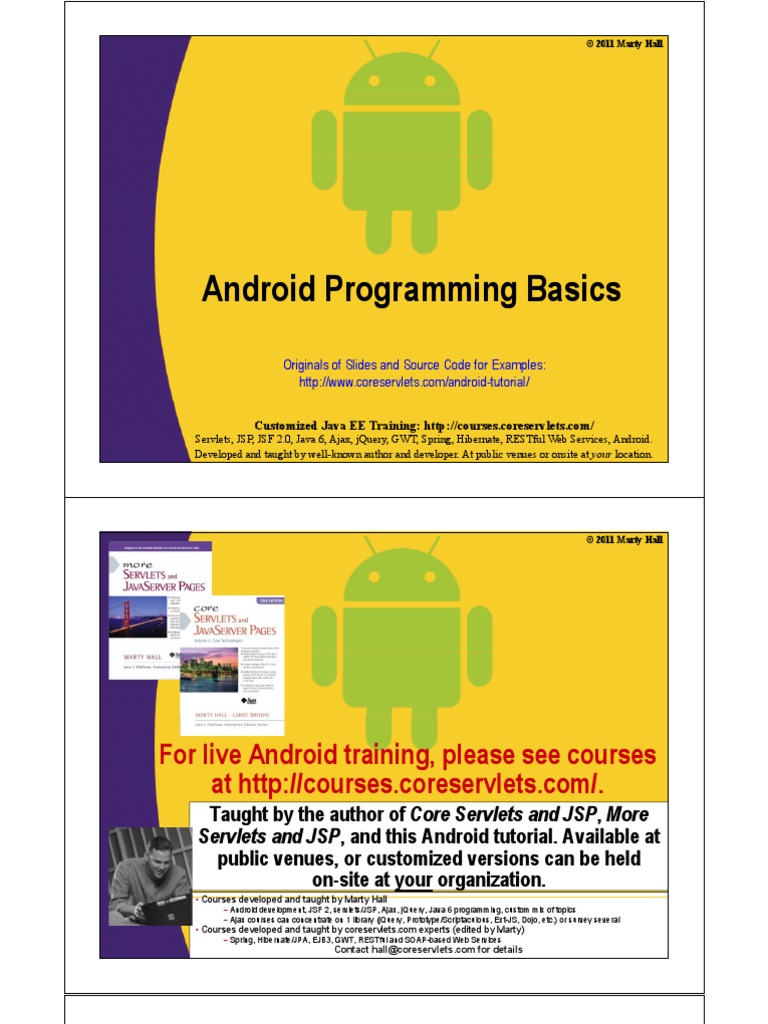 Android Programming Basics | PDF | Eclipse (Software) | Java Servlet