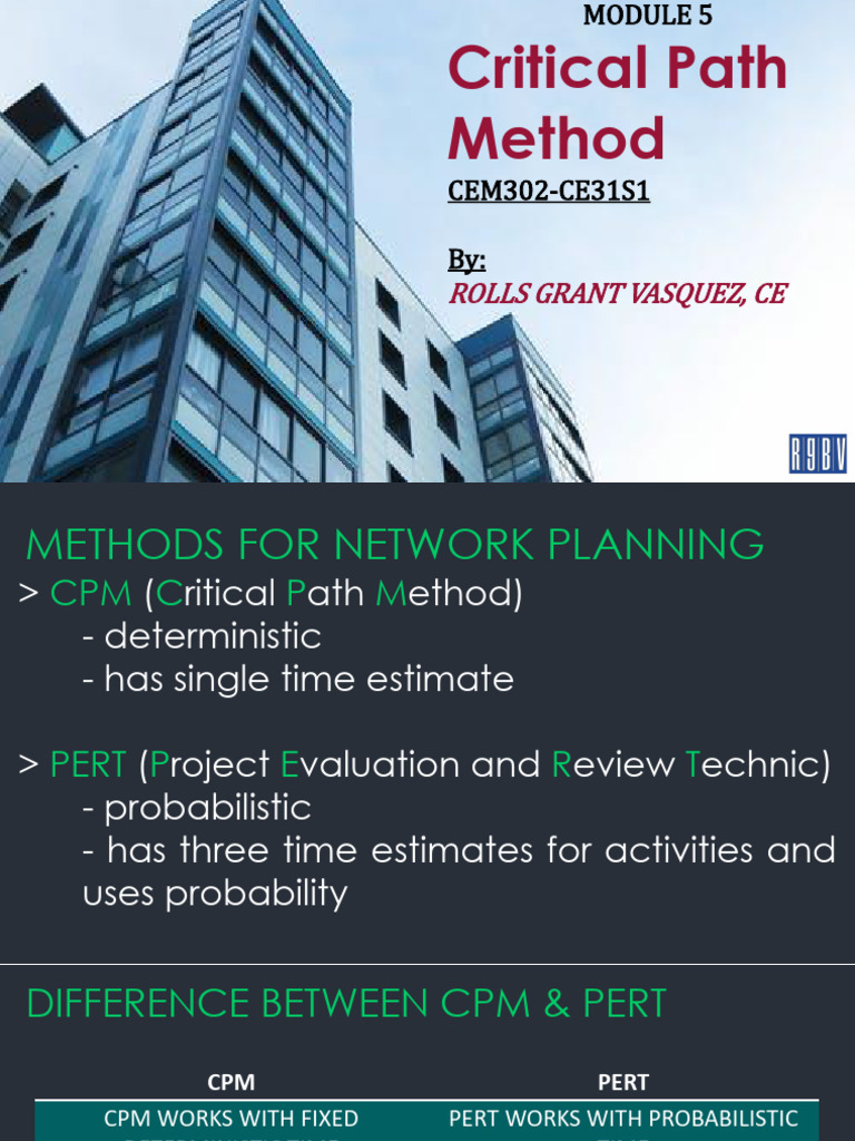 Module 5 Critical Path Method | PDF