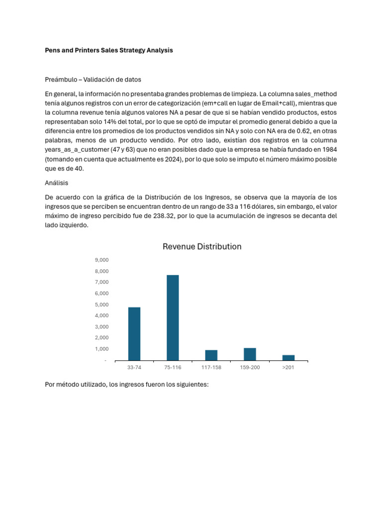 Pens and Printers Sales Strategy Analysis | PDF