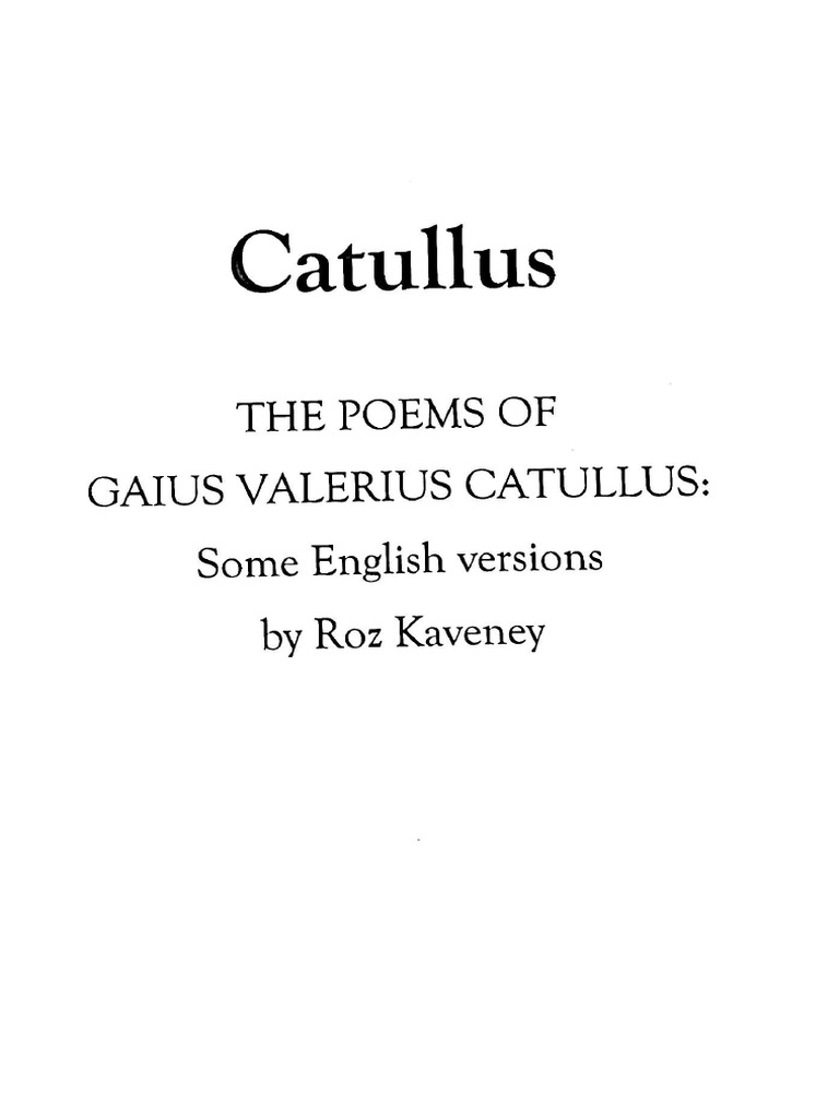 Catullus | PDF