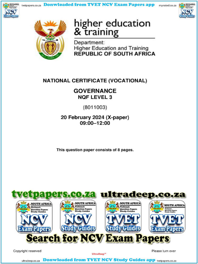 NC1370 - GOVERNANCE L3 SUPP QP 2024 From Tvetpapers - Co.za Unlocked | PDF