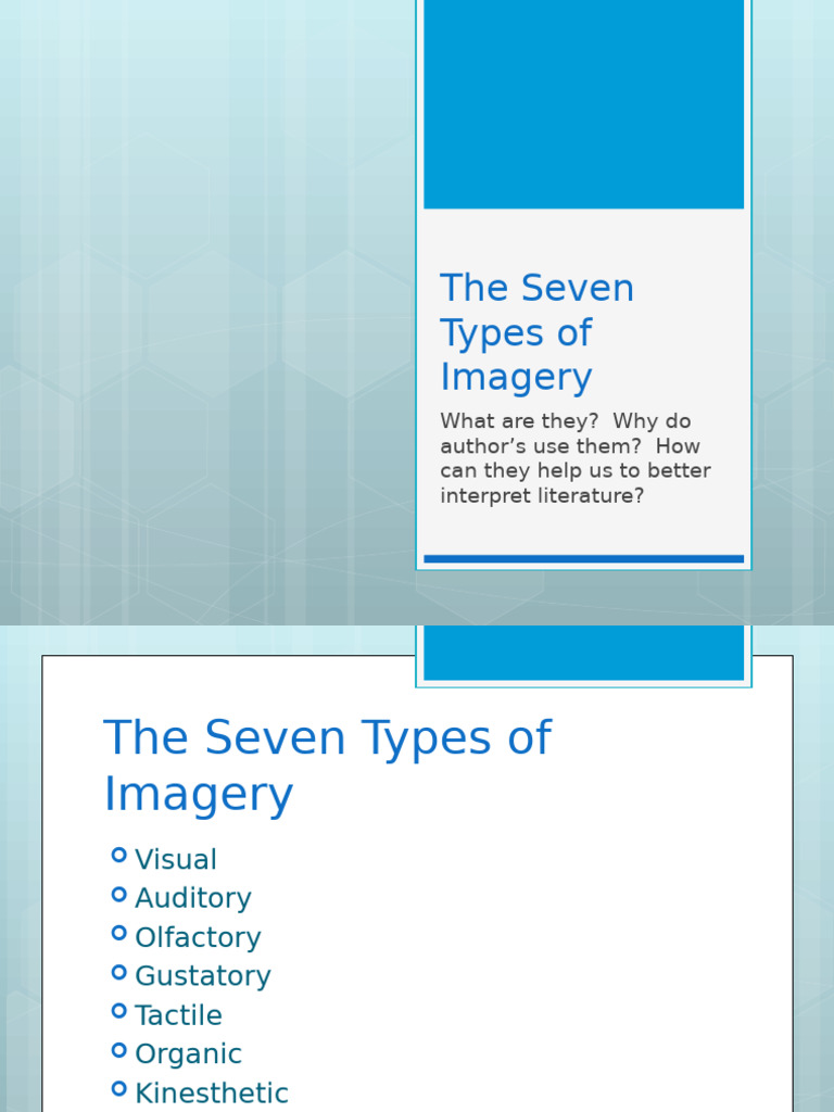 The Seven Types of Imagery | PDF